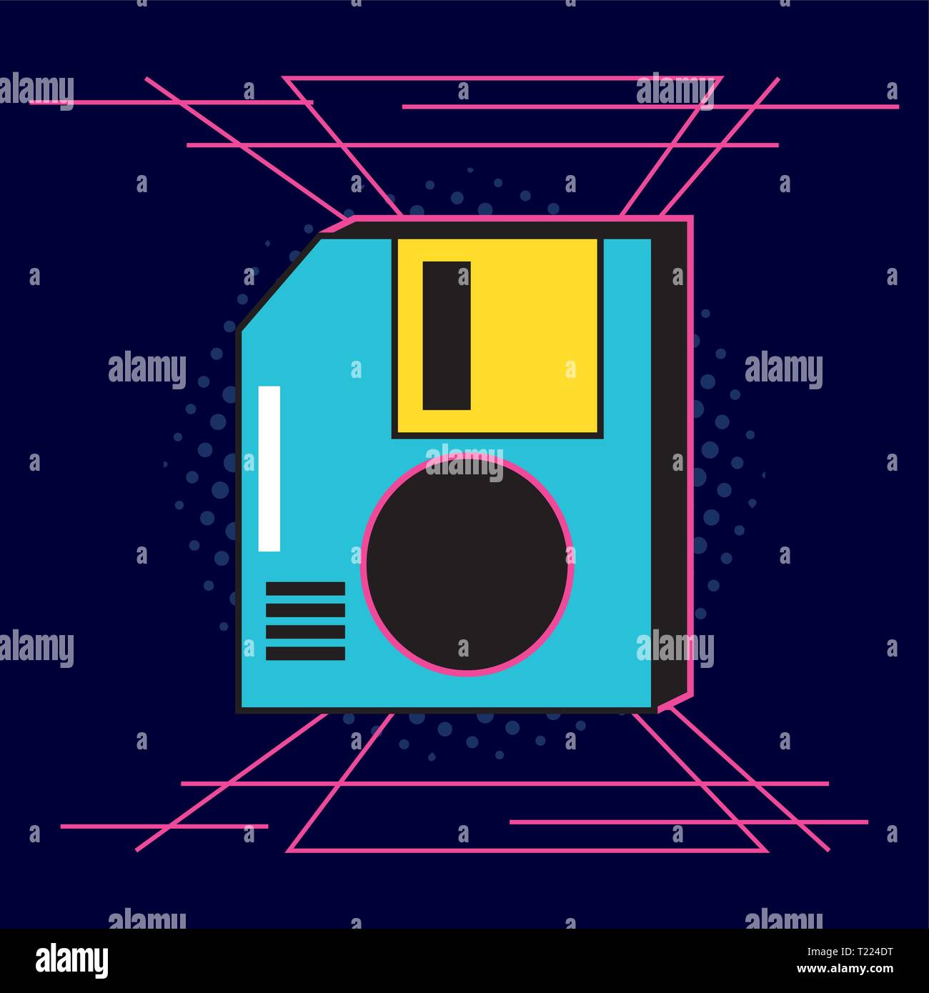 Drawing floppy diskette storage computer Stock Vector Images - Alamy