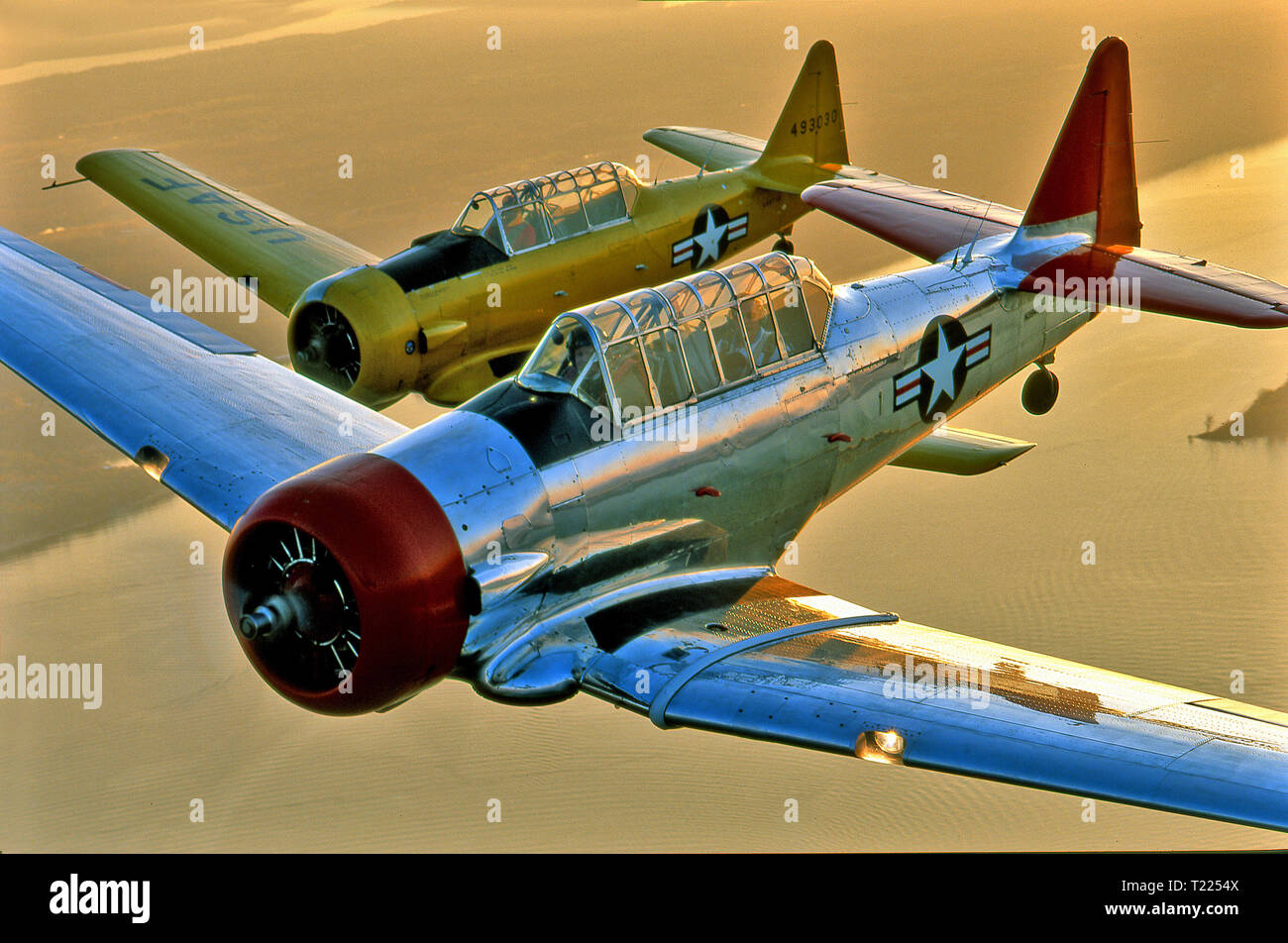North American Aviation T-6 Texan Military Training Aircraft Stock ...