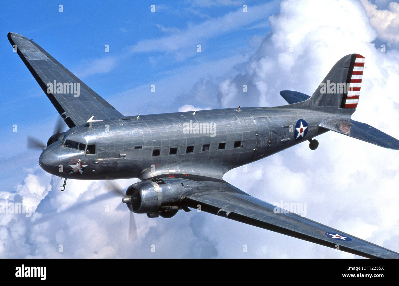 Douglass WWII DC-3/C-47 Transport airplane Stock Photo - Alamy