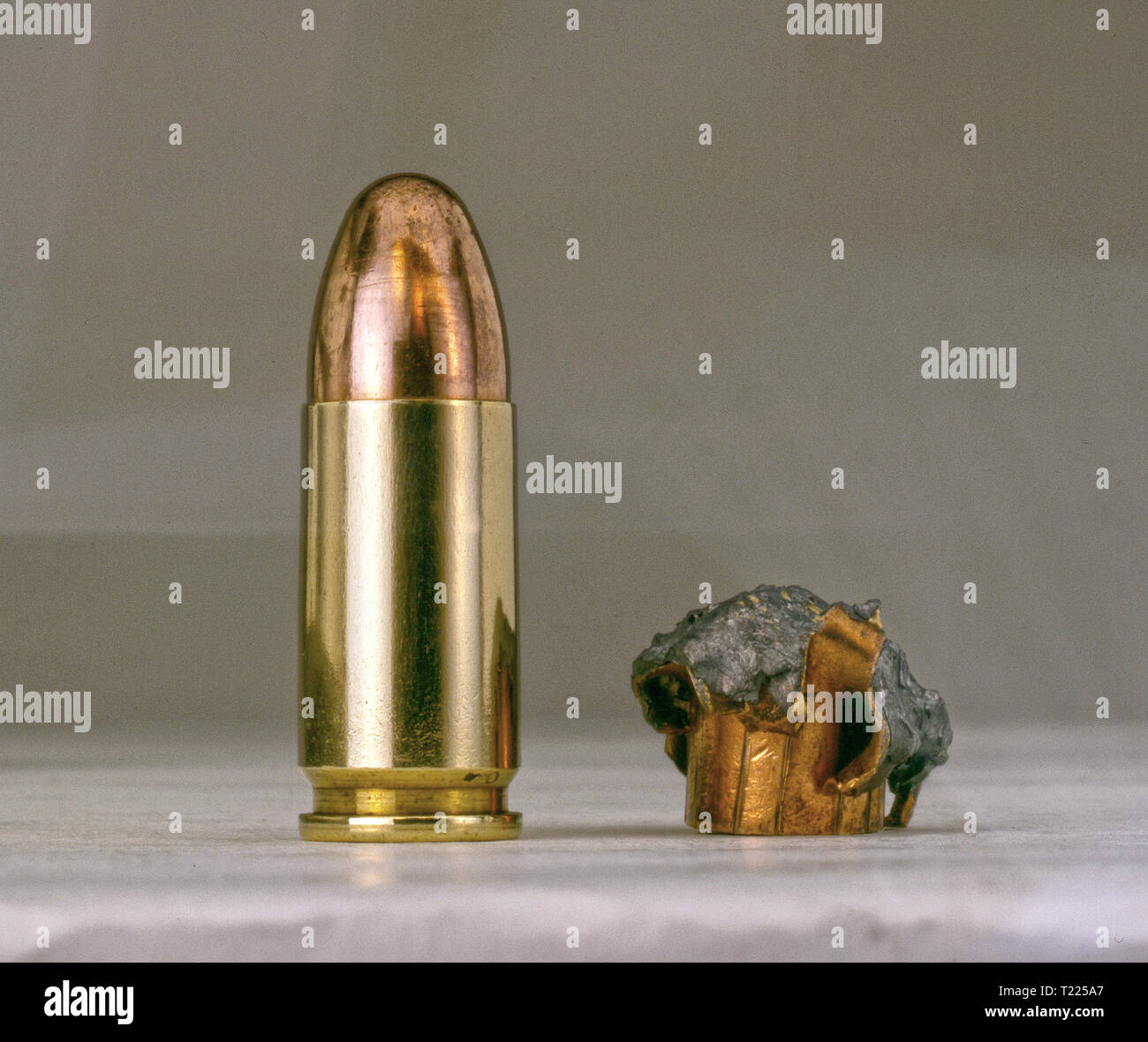 Bullets before and after shooting Stock Photo - Alamy