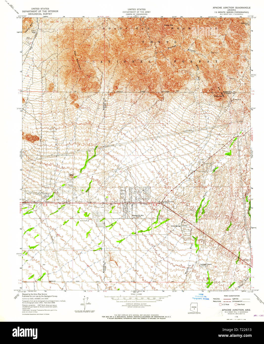 Apache junction map hi-res stock photography and images - Alamy