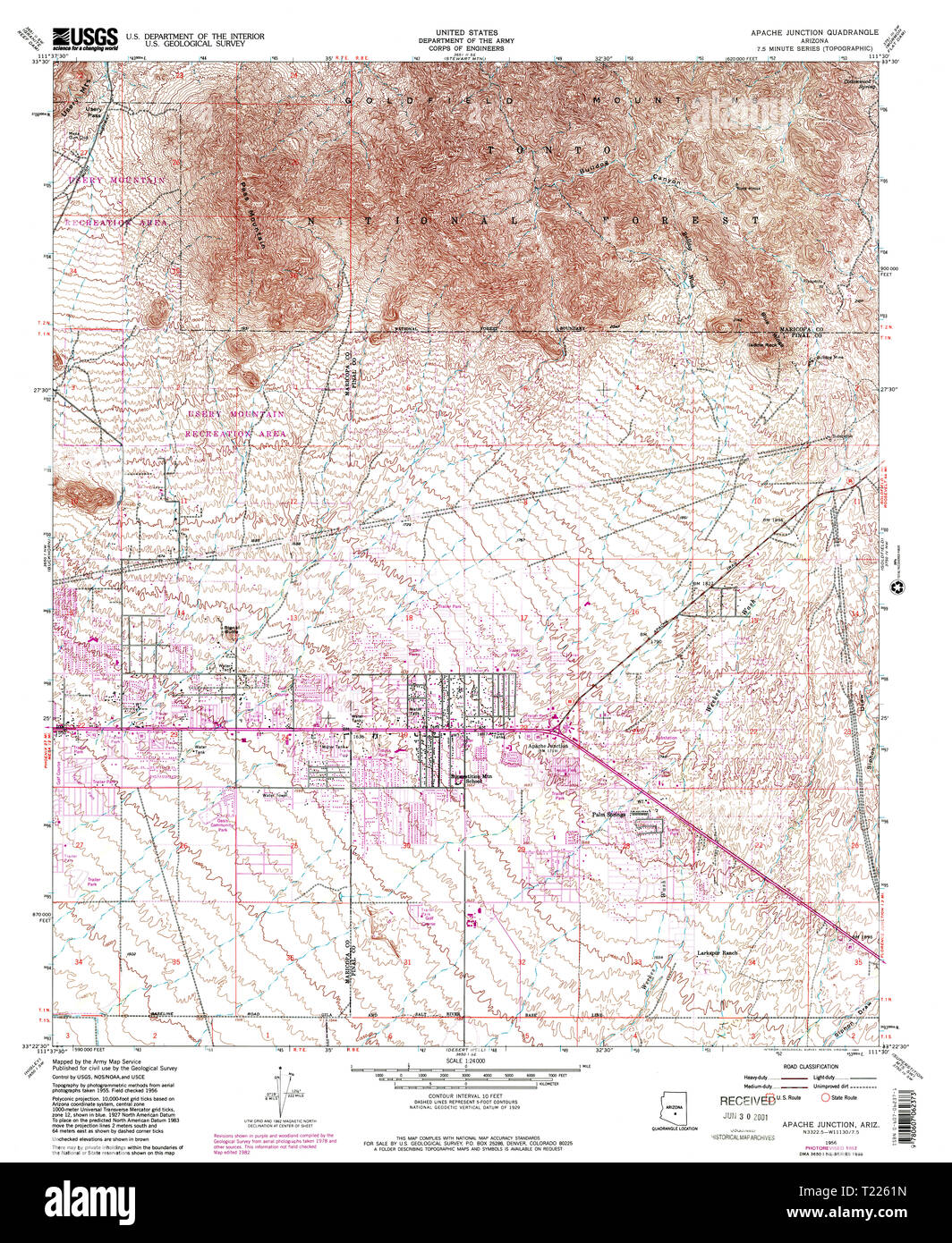 Apache junction map hi-res stock photography and images - Alamy