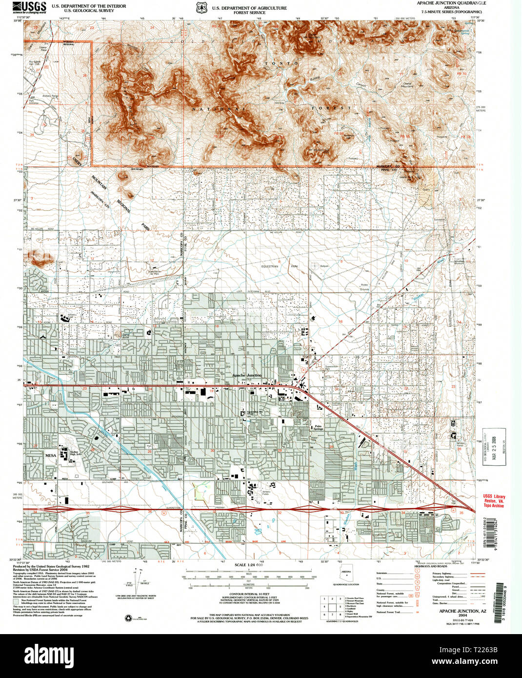 Apache junction map hi-res stock photography and images - Alamy