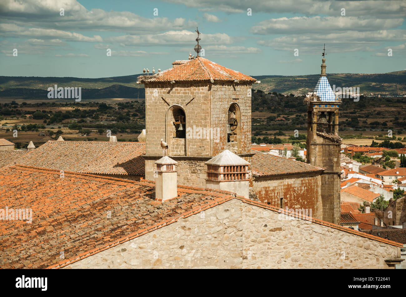 Landscape with buildings and church steeples at the historical center ...