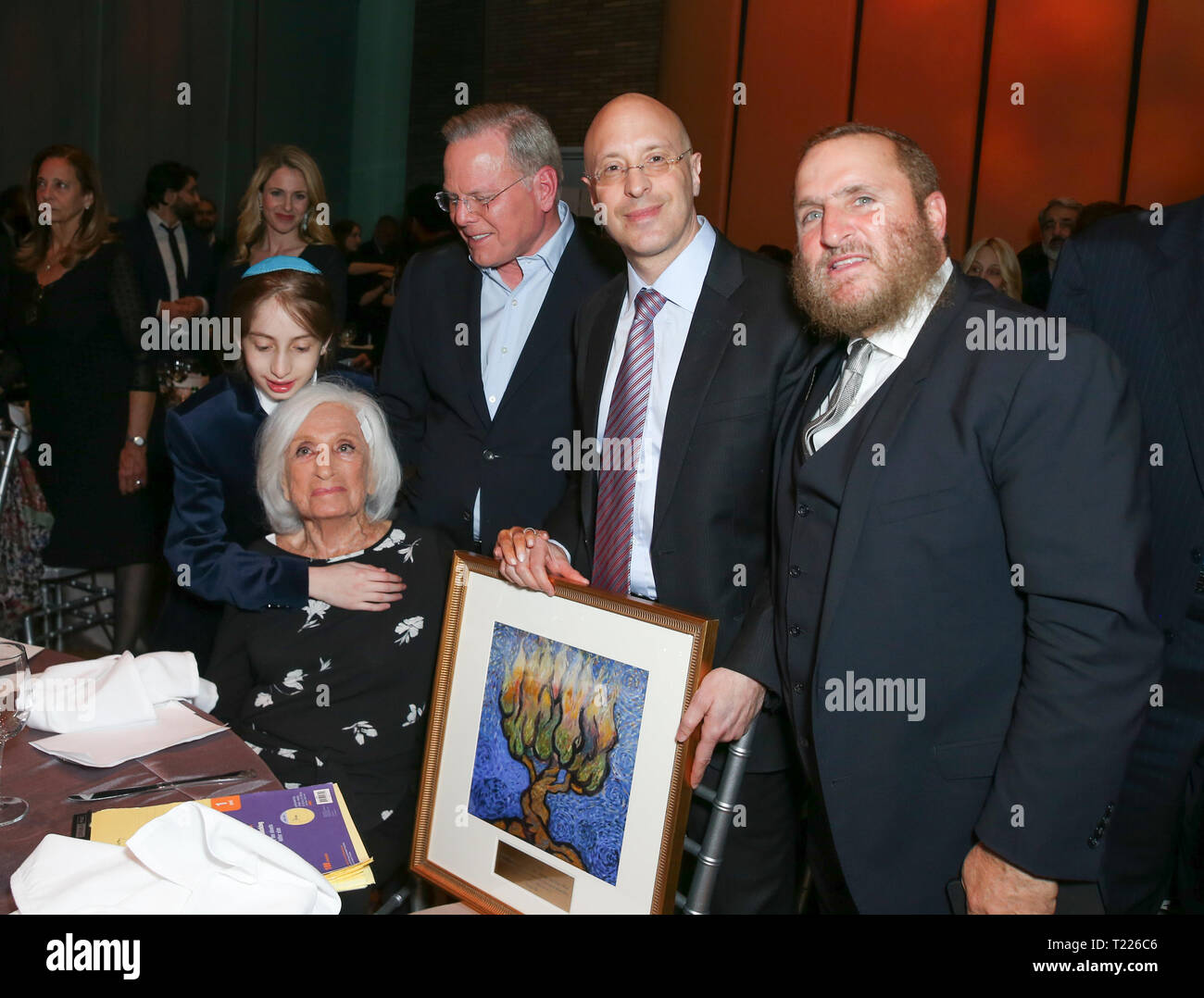 New York, NY - March 28, 2019: Marion Wiesel receives award during 7th ...