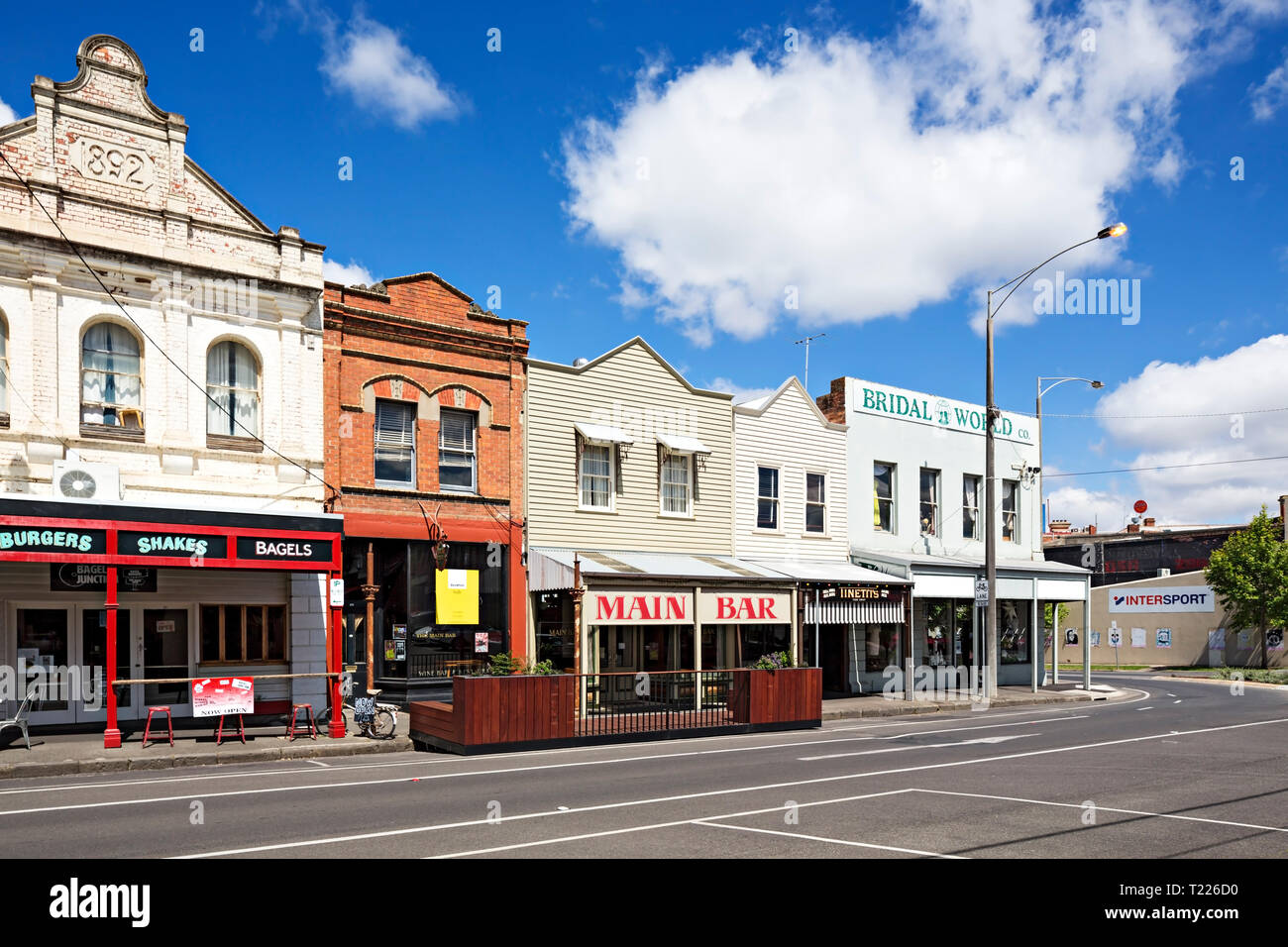 Ballarat Australia / Ballarat`s charming Main Road architecture Stock ...