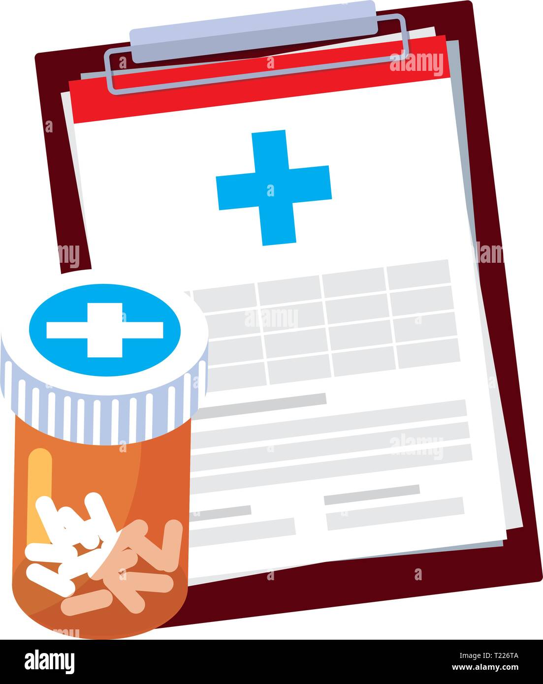 medical order checklist and medicine icons vector illustration design ...