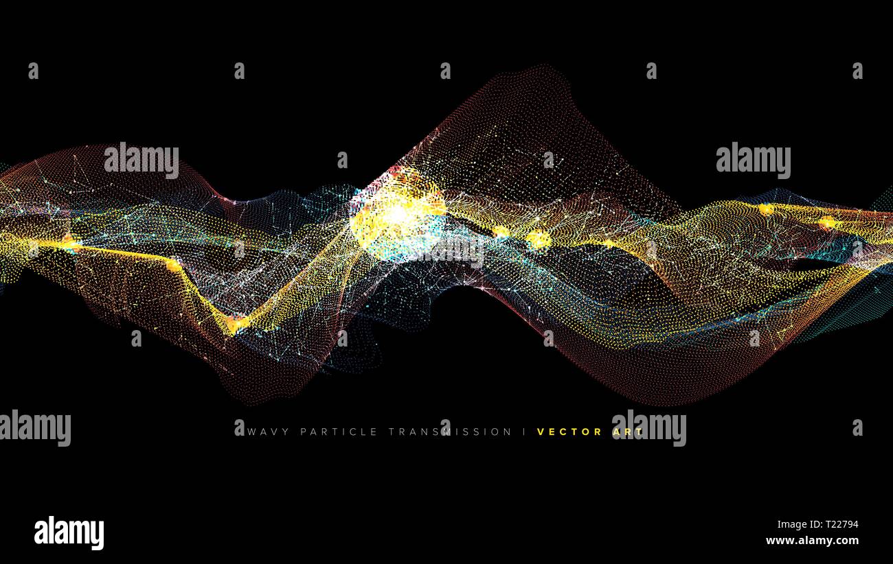 Wavy Particle Effect Stock Vector Image & Art - Alamy