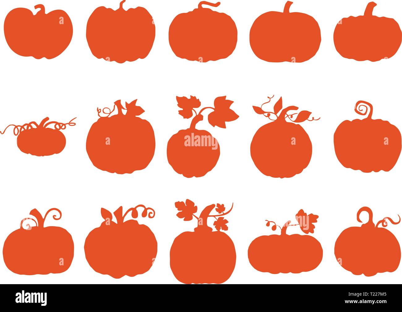 Pumpkin silhouette vector vectors hi-res stock photography and images ...