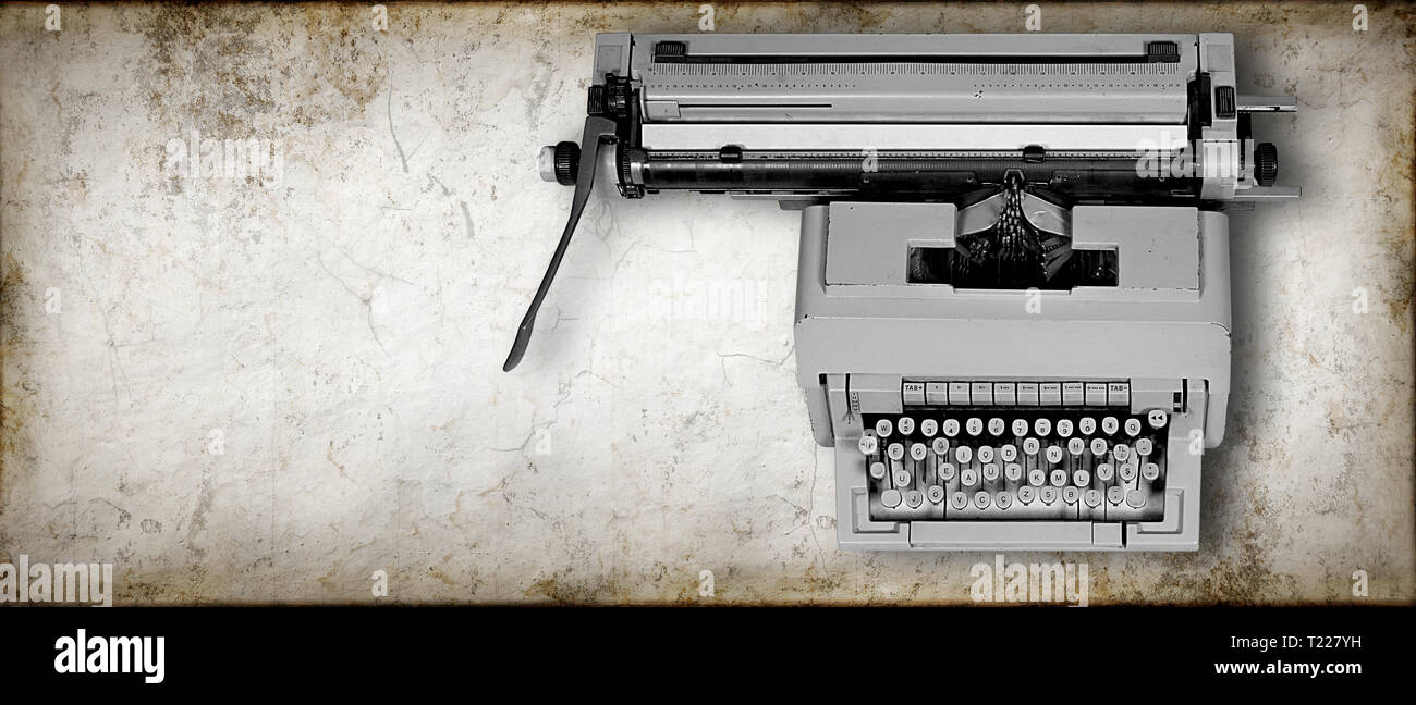 An old typing device for writing past memories Stock Photo - Alamy