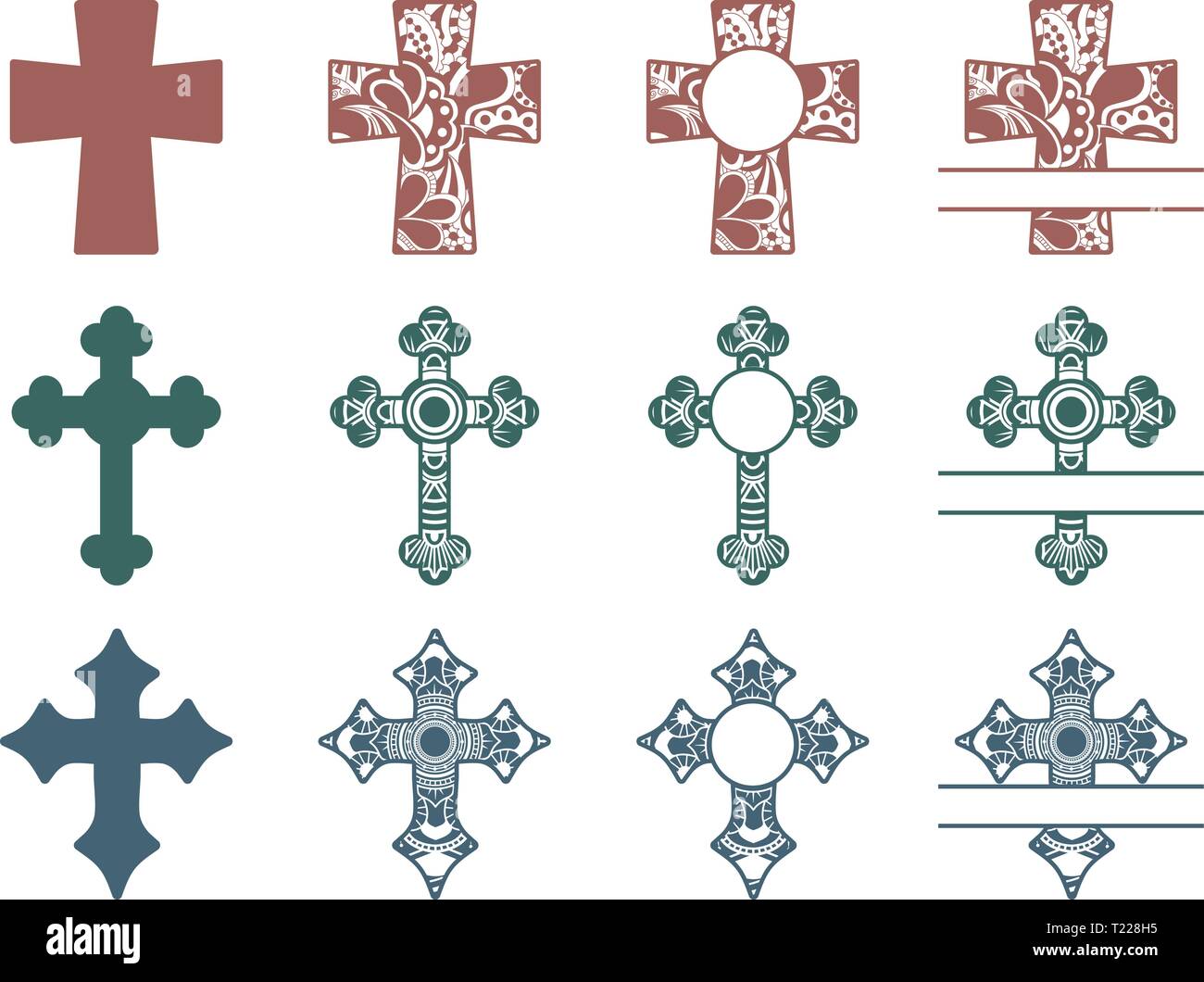 Easter Crosses Collection Stock Vector Image & Art - Alamy