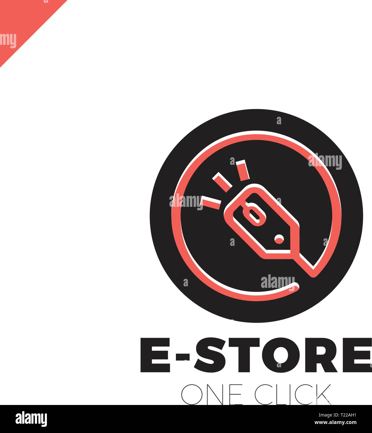 E store logo concept mouse click and shop tag in circle Stock Vector ...