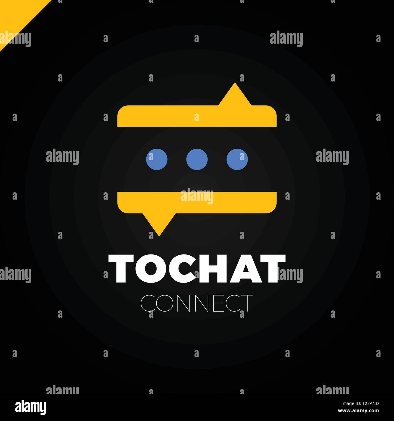 Mini Chat Logo. Bubble and three dots Stock Vector Image & Art - Alamy