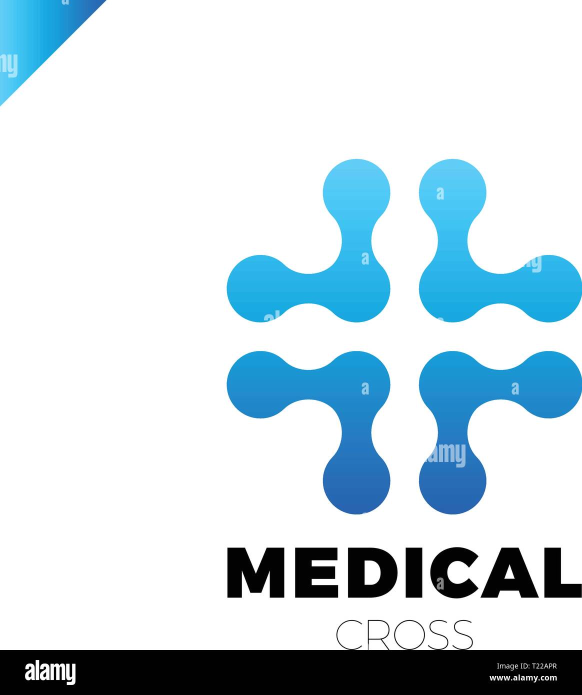 Medical logo with cross icon. Abstract doctor tech logotype connect ...