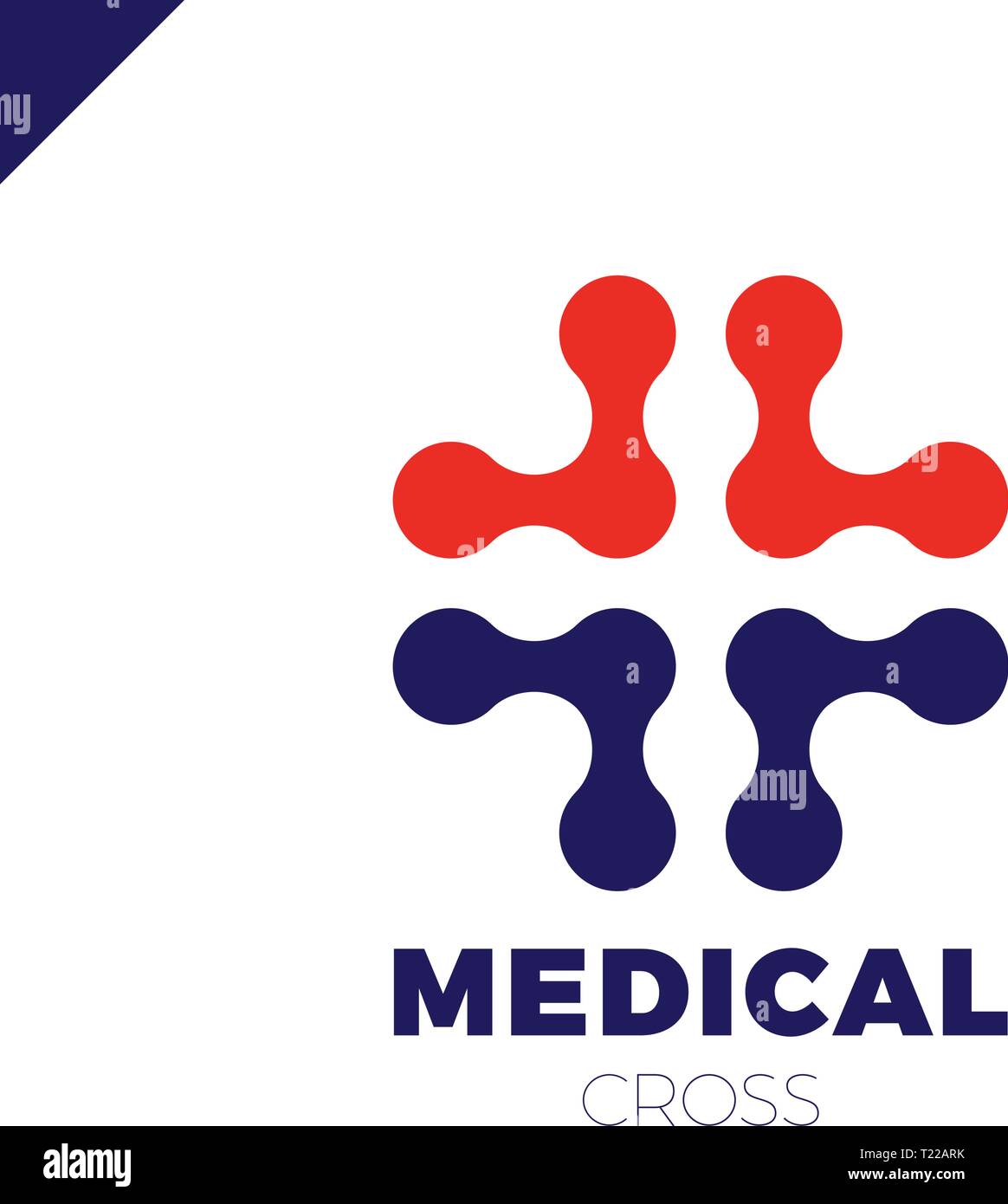 Medical logo with cross icon. Abstract doctor tech logotype connect ...