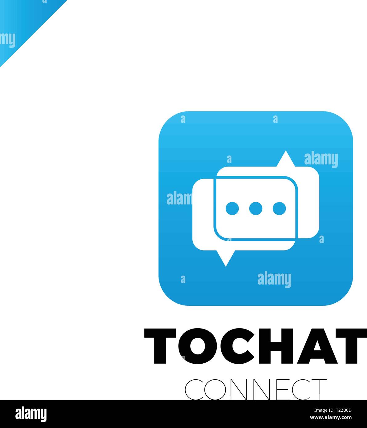 Mini Chat Logo. Bubble and three dots Stock Vector Image & Art - Alamy