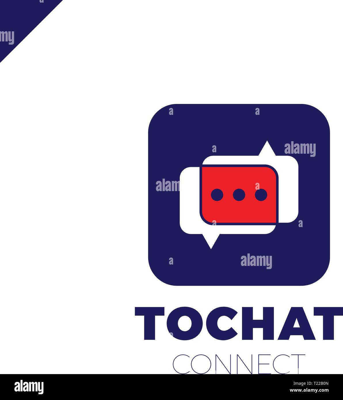 Mini Chat Logo. Bubble and three dots Stock Vector Image & Art - Alamy