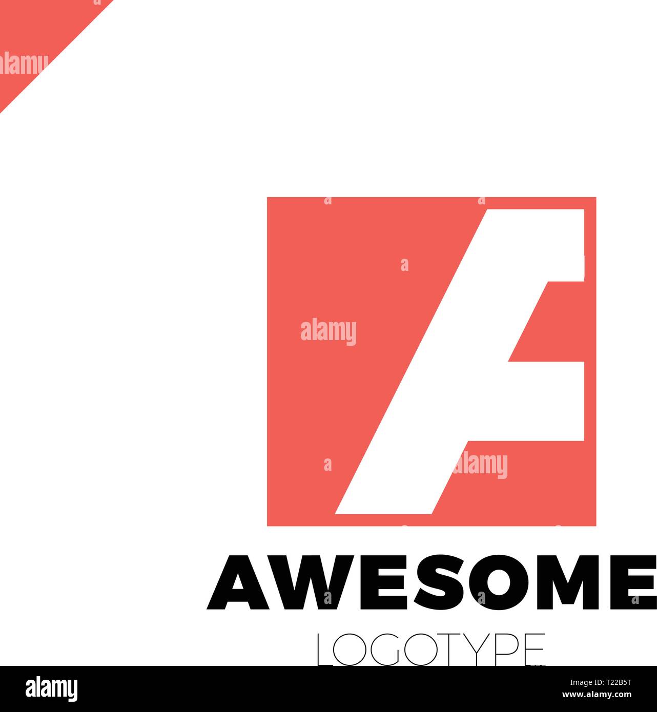 Letter F logo and letter A logo. Alphabet logotype in square vector ...