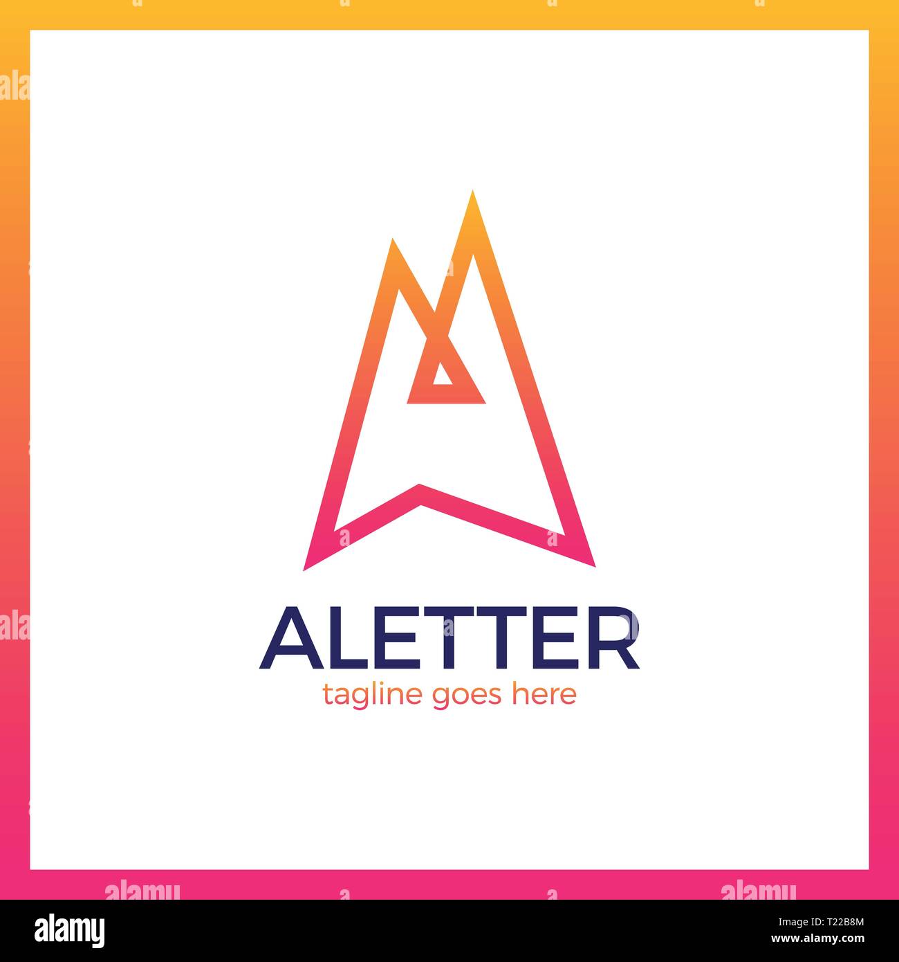 Letter A Line Arrow Up Logotype Stock Vector Image & Art - Alamy