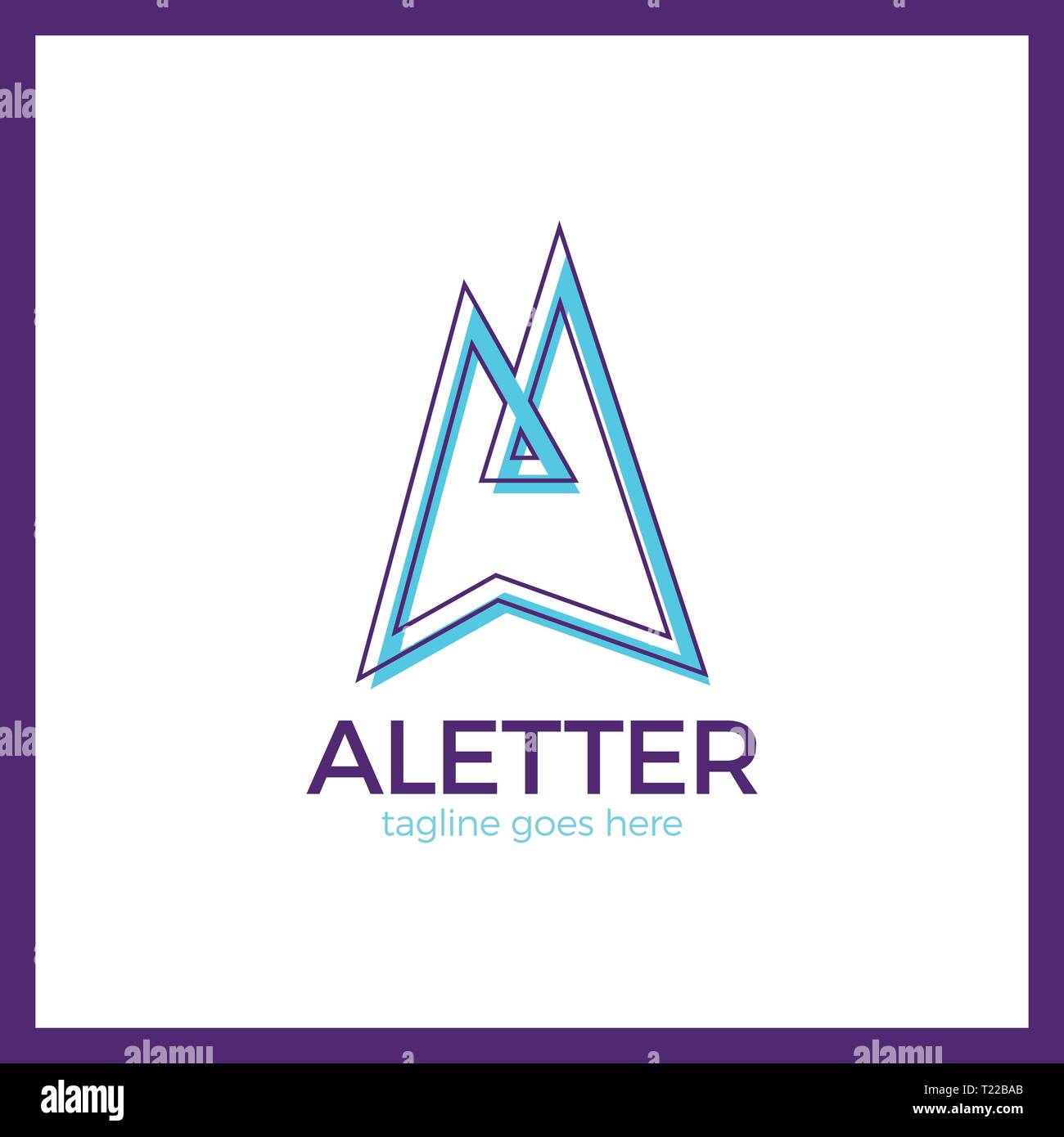 Letter A Line Arrow Up Logotype Stock Vector Image & Art - Alamy