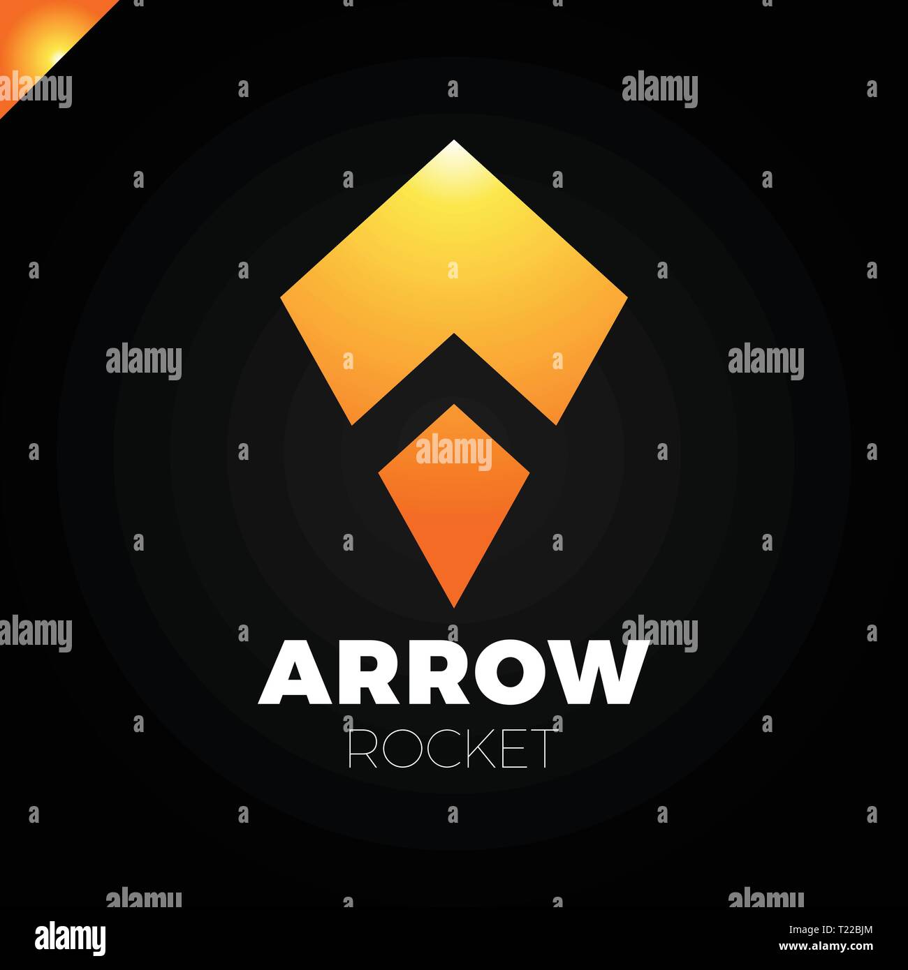 vector abstract arrow flying rocket icon, logo isolated Stock Vector ...