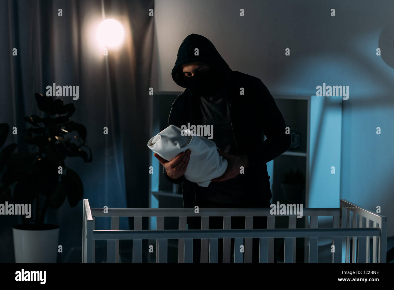 Baby standing cot dark hi-res stock photography and images - Alamy