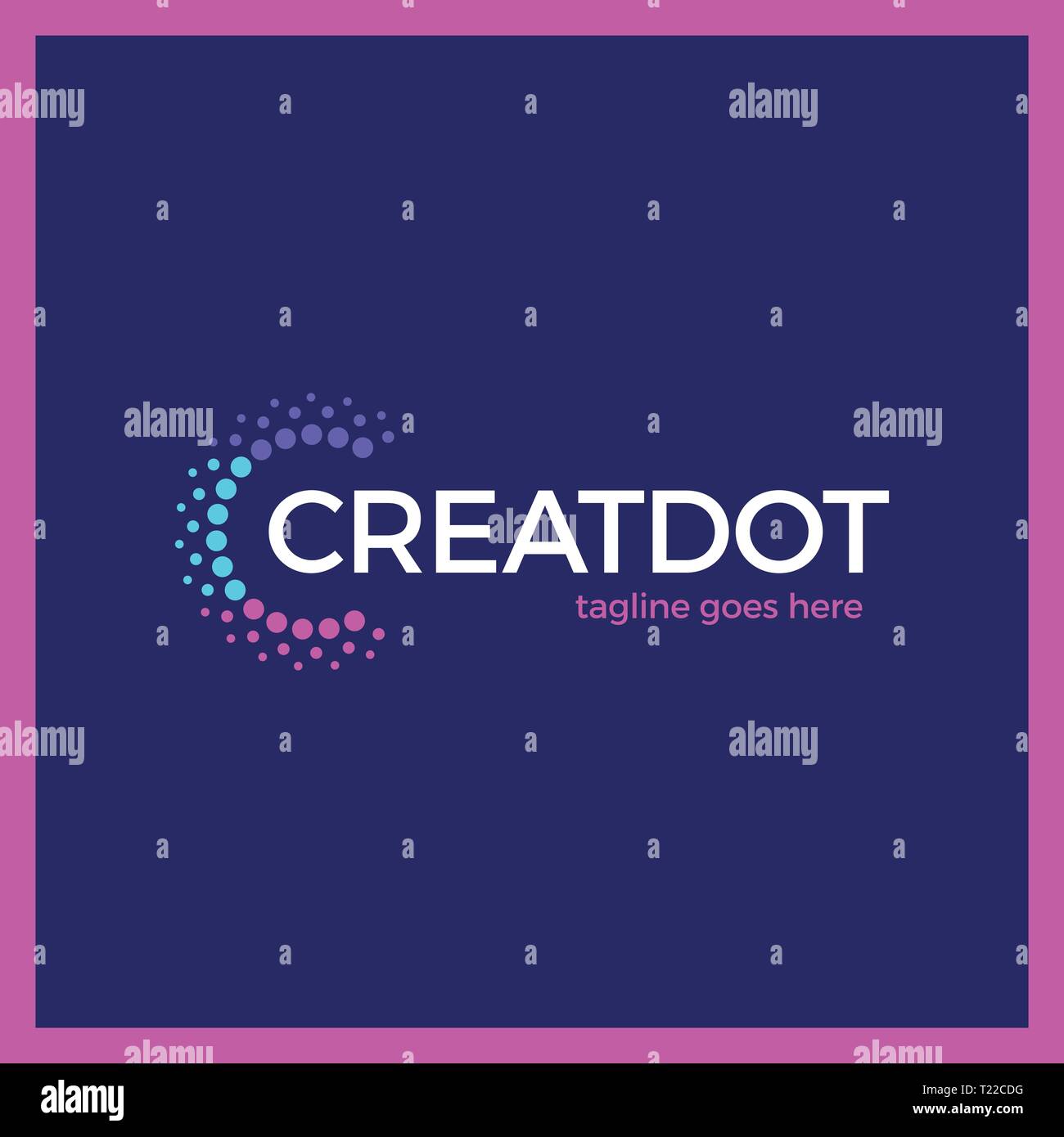 Clever logo. Creative logo. Dots logo. Point logo. Colorful logo ...