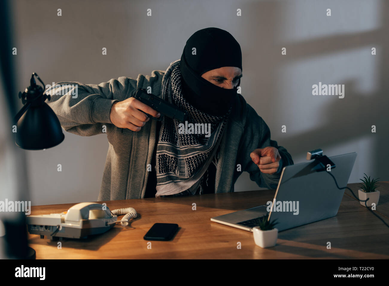 Man pointing finger gun gesture hi-res stock photography and images - Alamy