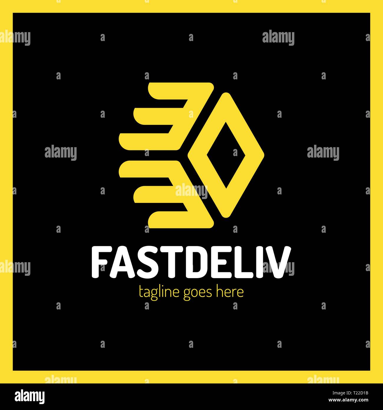 Fast Delivery Logo. Hexa Arrow Logotype Stock Vector Image & Art - Alamy