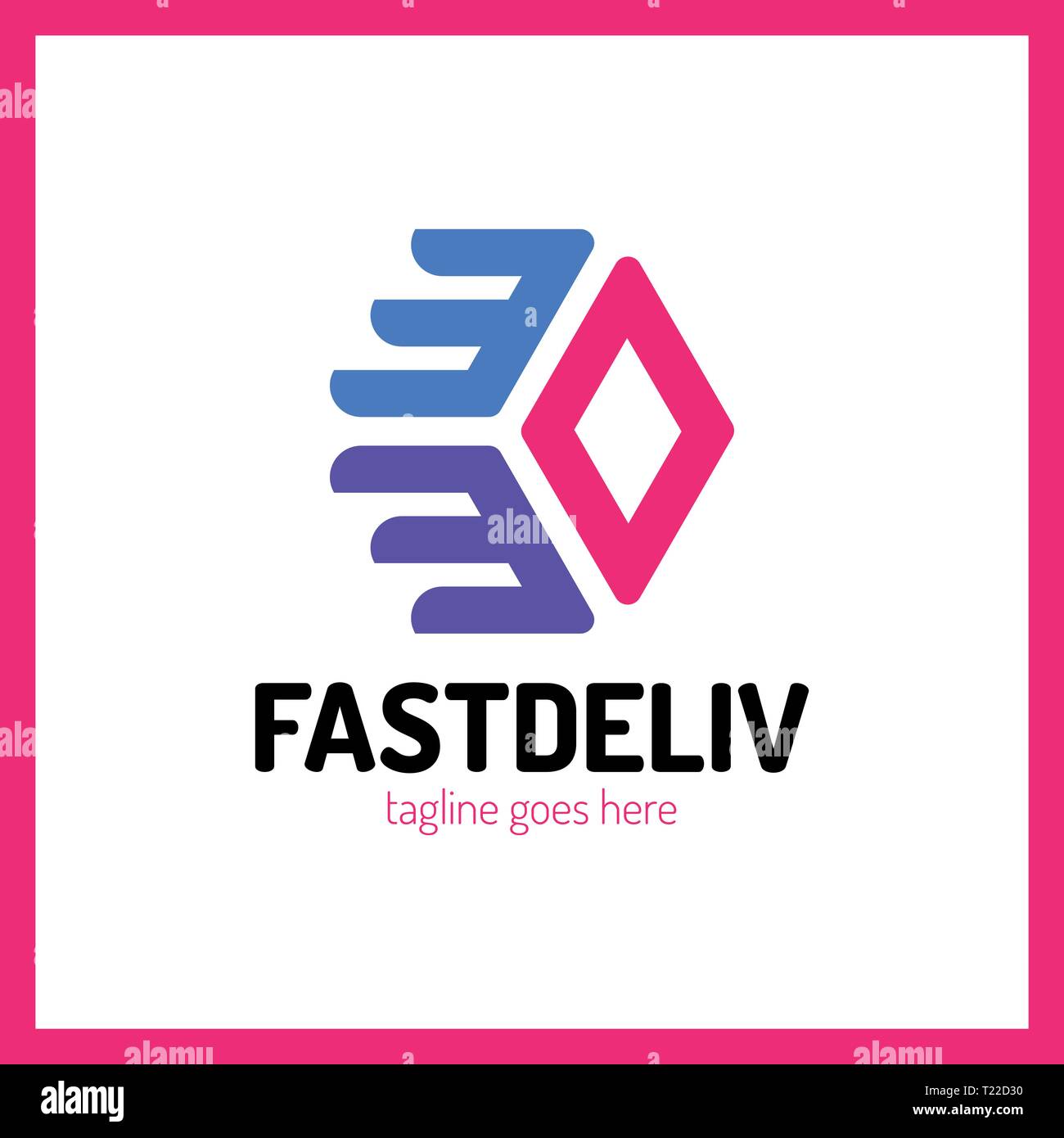 Fast Delivery Logo. Hexa Arrow Logotype Stock Vector Image & Art - Alamy