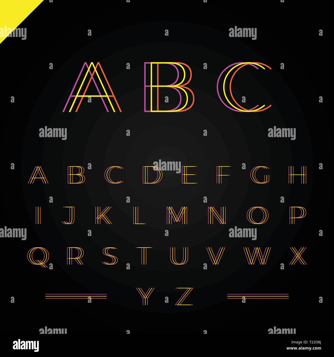 Effect Letters Alphabet Pink