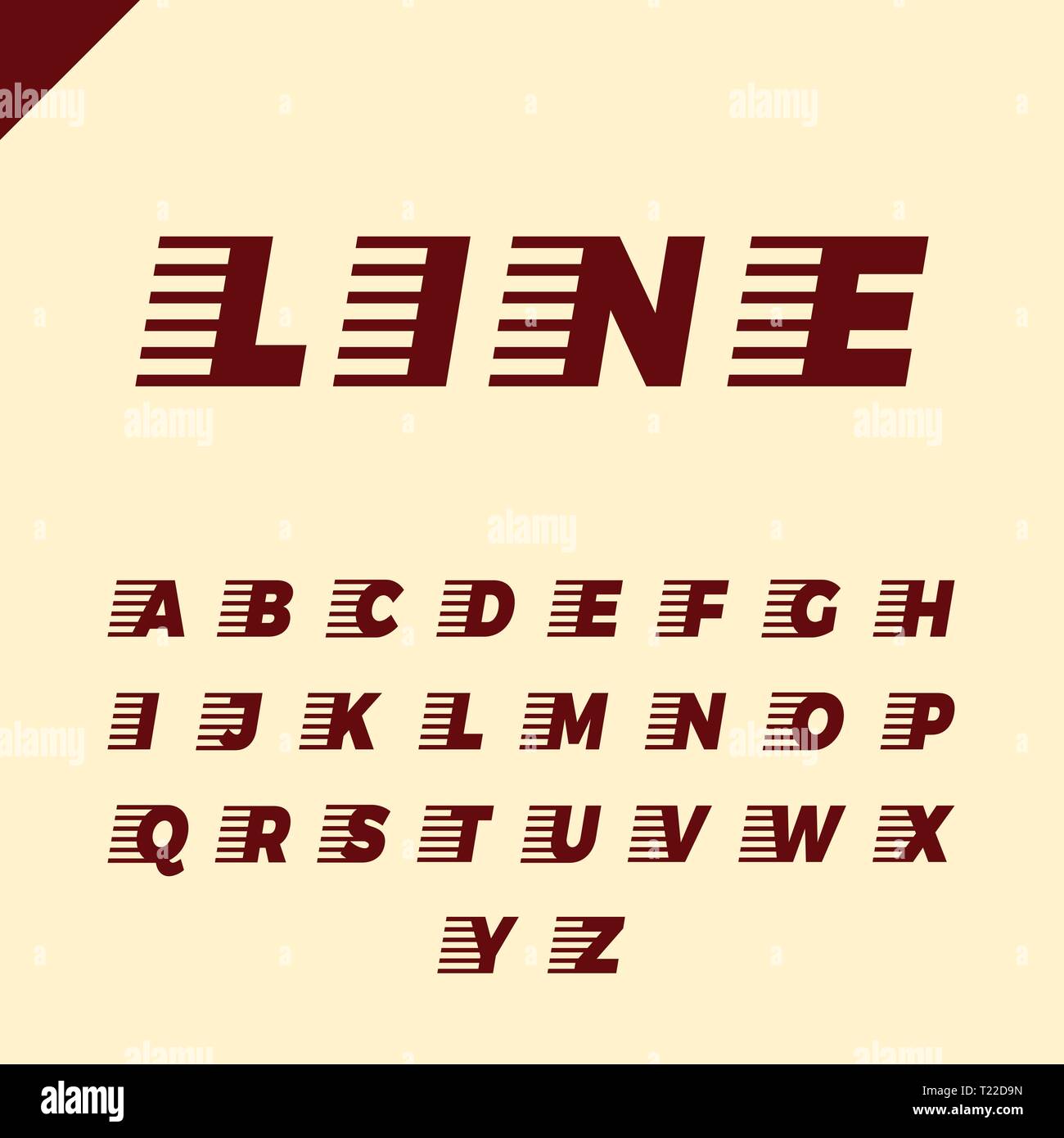 Express service font. Fast speed lines alphabet.Vector Stock Vector ...