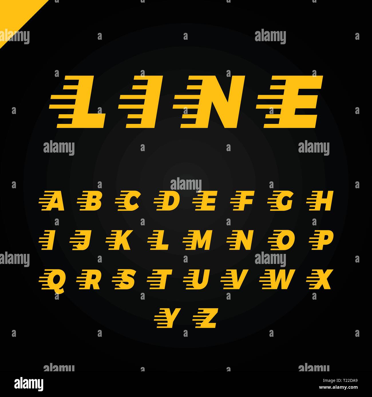 Express service font. Fast speed lines alphabet.Vector Stock Vector ...