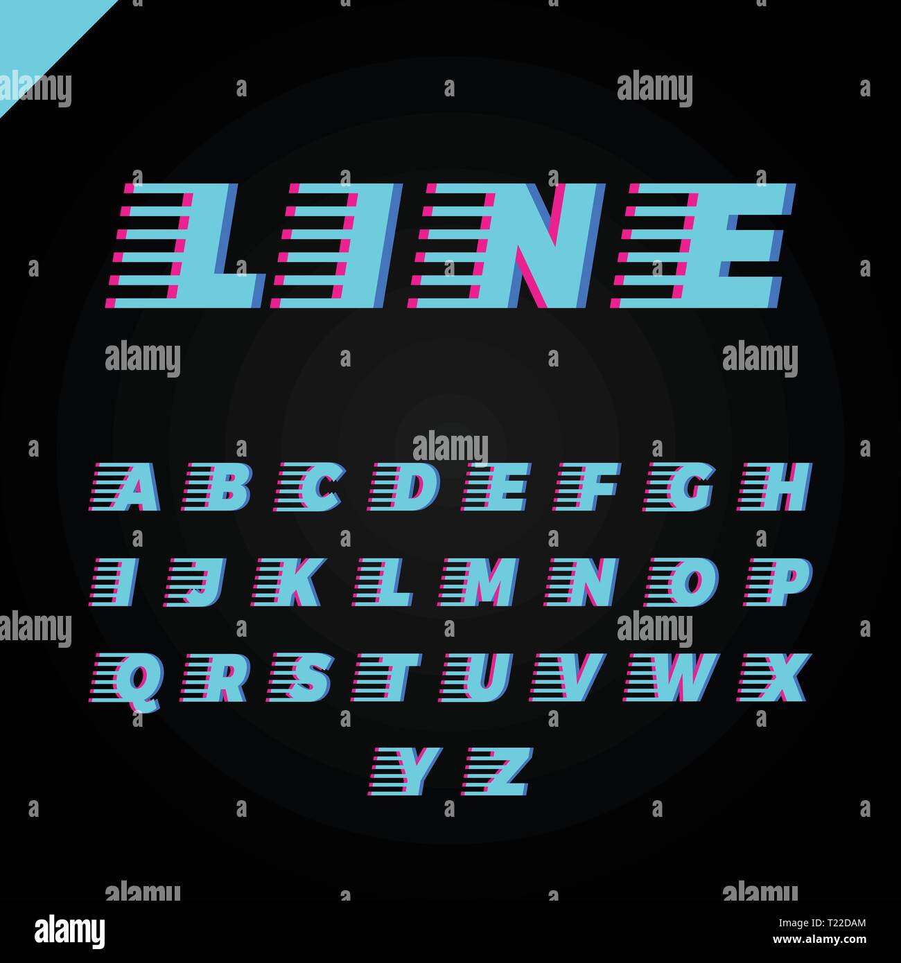 Express service font. Fast speed lines alphabet.Vector Stock Vector ...