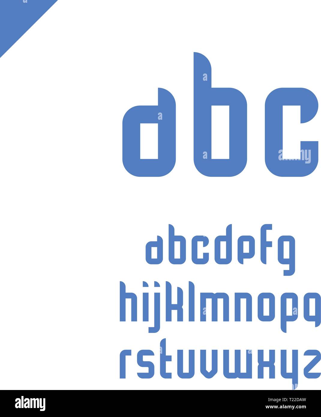 Vector square alphabet simple font and letter set Stock Vector Image ...