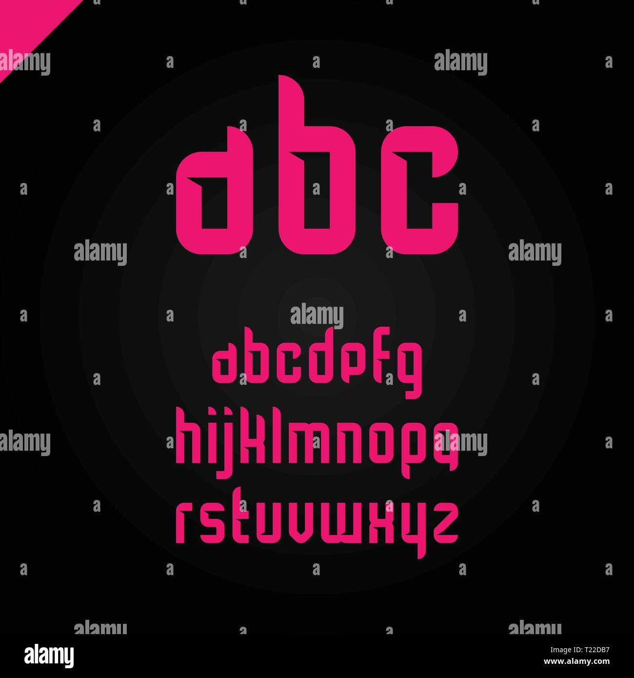 Vector square alphabet simple font and letter set Stock Vector Image ...