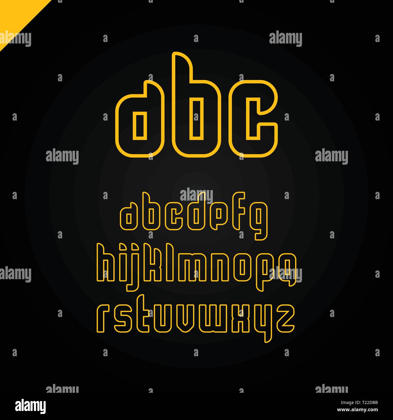 Vector square alphabet simple font and letter set Stock Vector Image ...