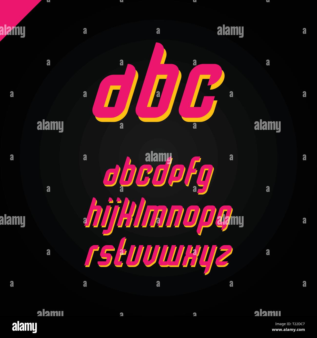 Vector square alphabet simple font and letter set Stock Vector Image ...