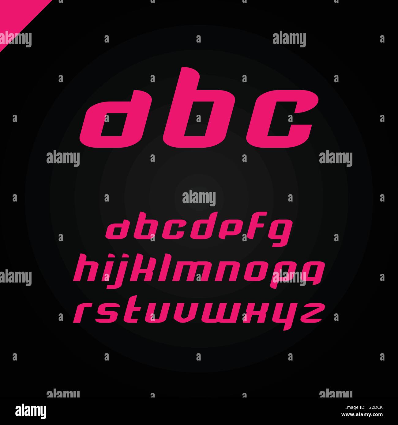 Vector square alphabet simple font and letter set Stock Vector Image ...
