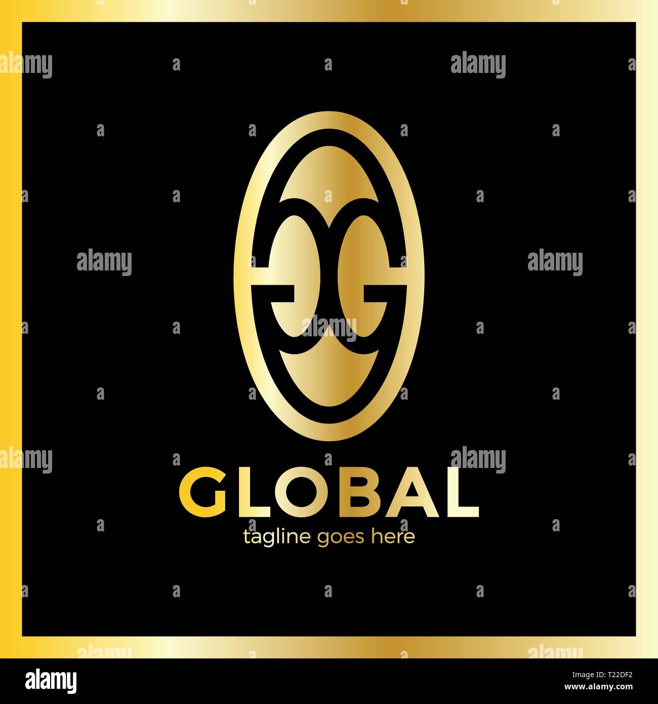 Great Global Group Letter G Logo. GG Logotype. Luxury, royal metal gold ...
