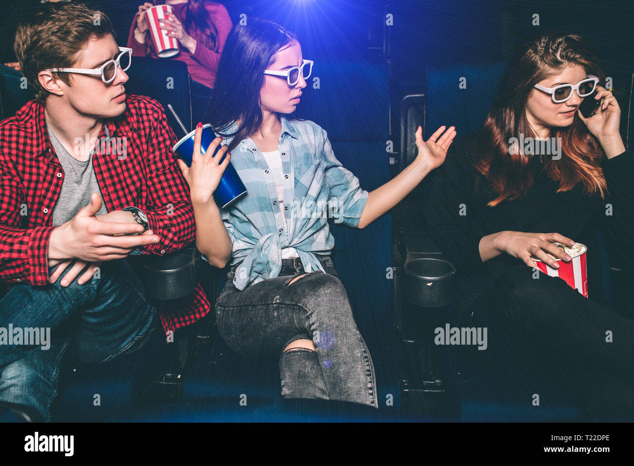 Two male friends talking theater hi-res stock photography and images ...