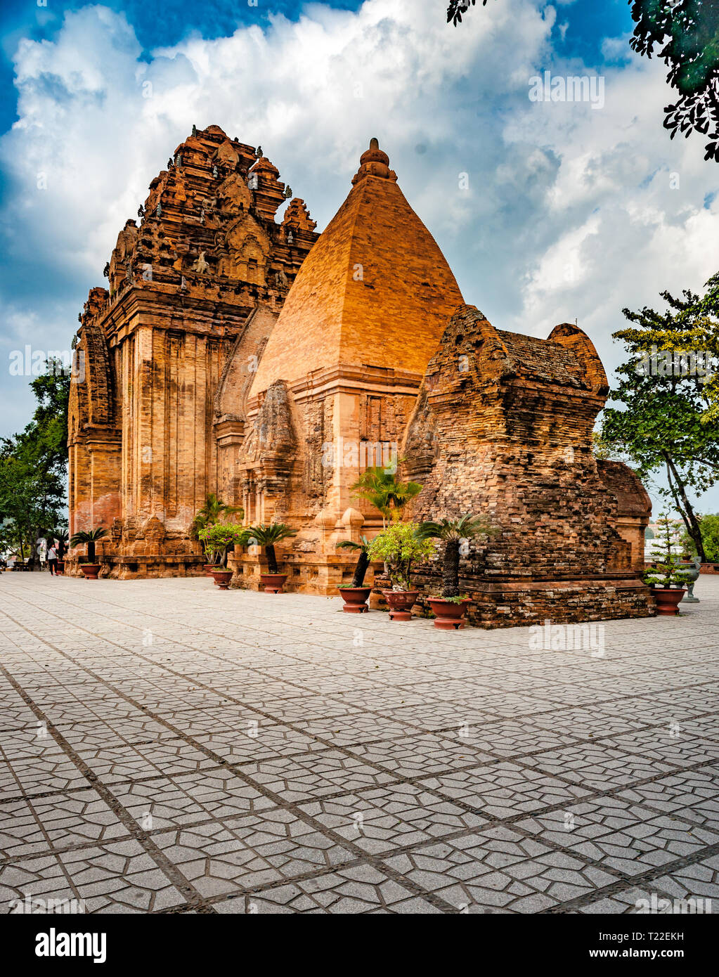 The towers of Po Nagar near Nha Trang in Vietnam. Towers were built by ...
