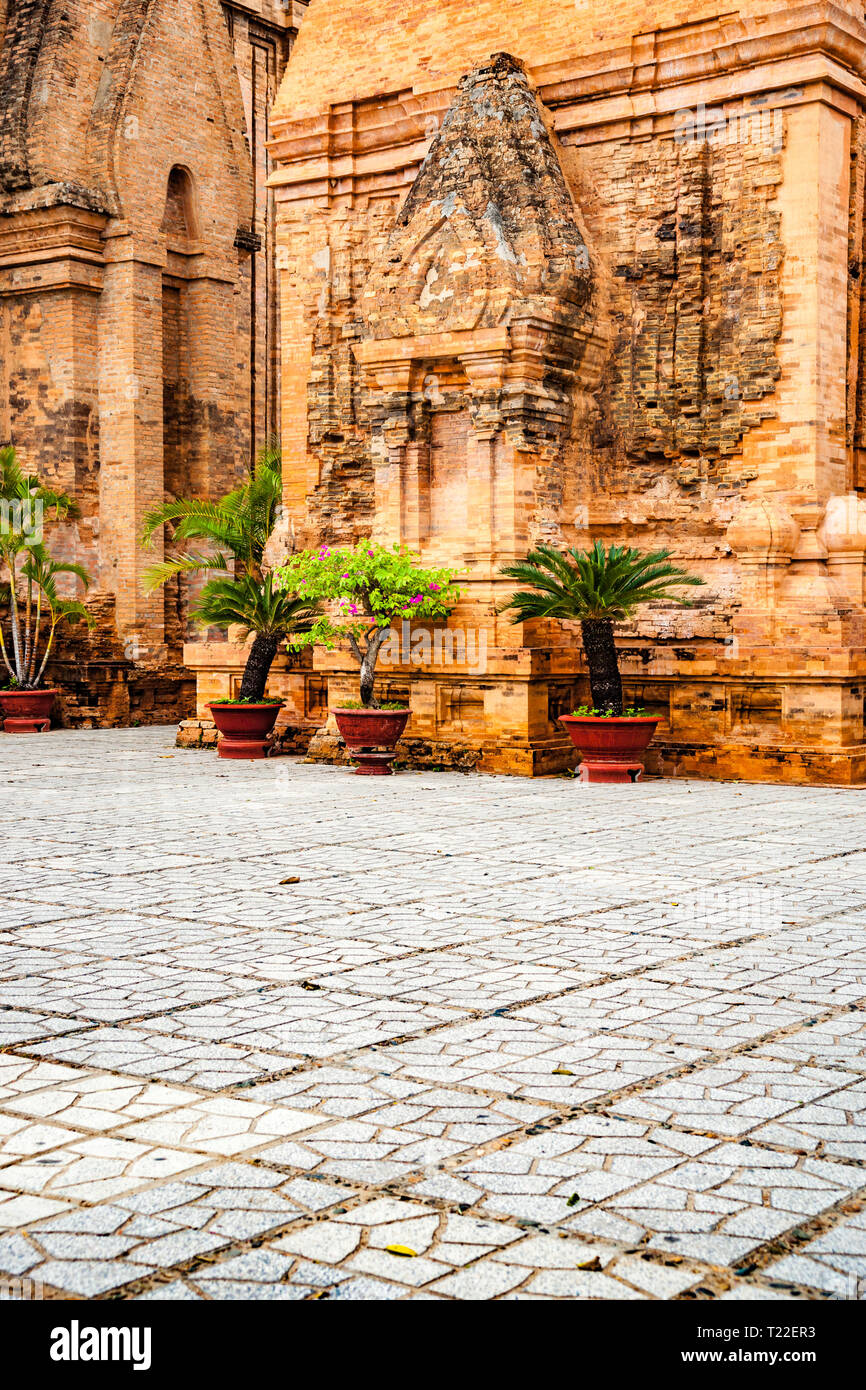 The towers of Po Nagar near Nha Trang in Vietnam. Towers were built by ...