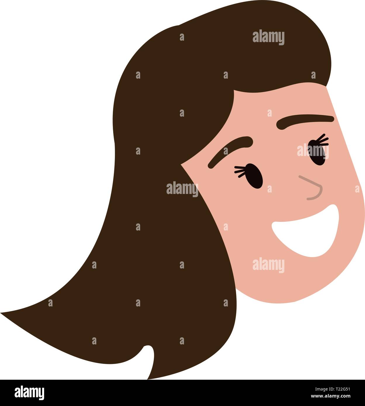 woman smiling face Stock Vector Image & Art - Alamy