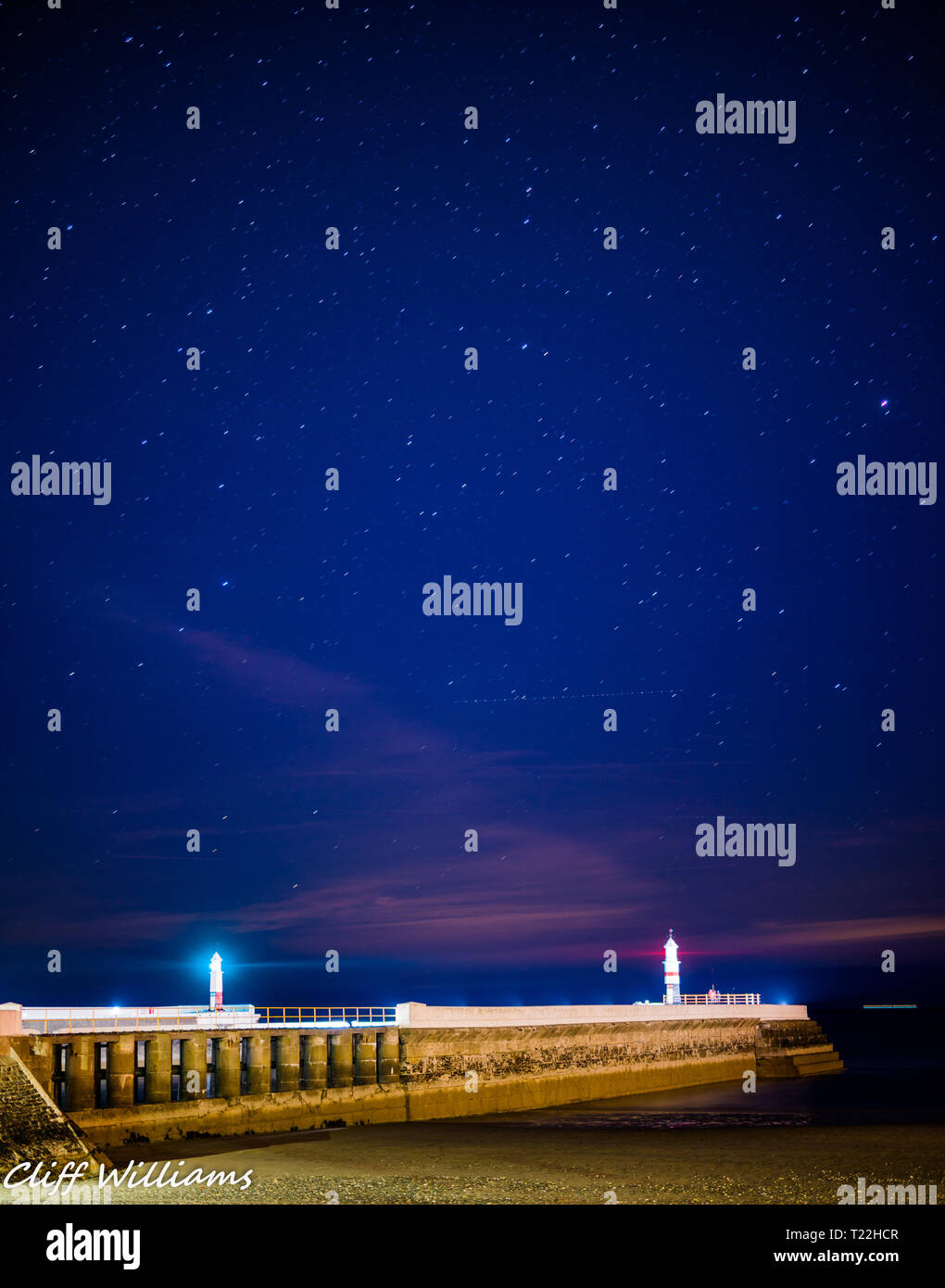 Starry night in Ramsey isle of Man Stock Photo - Alamy