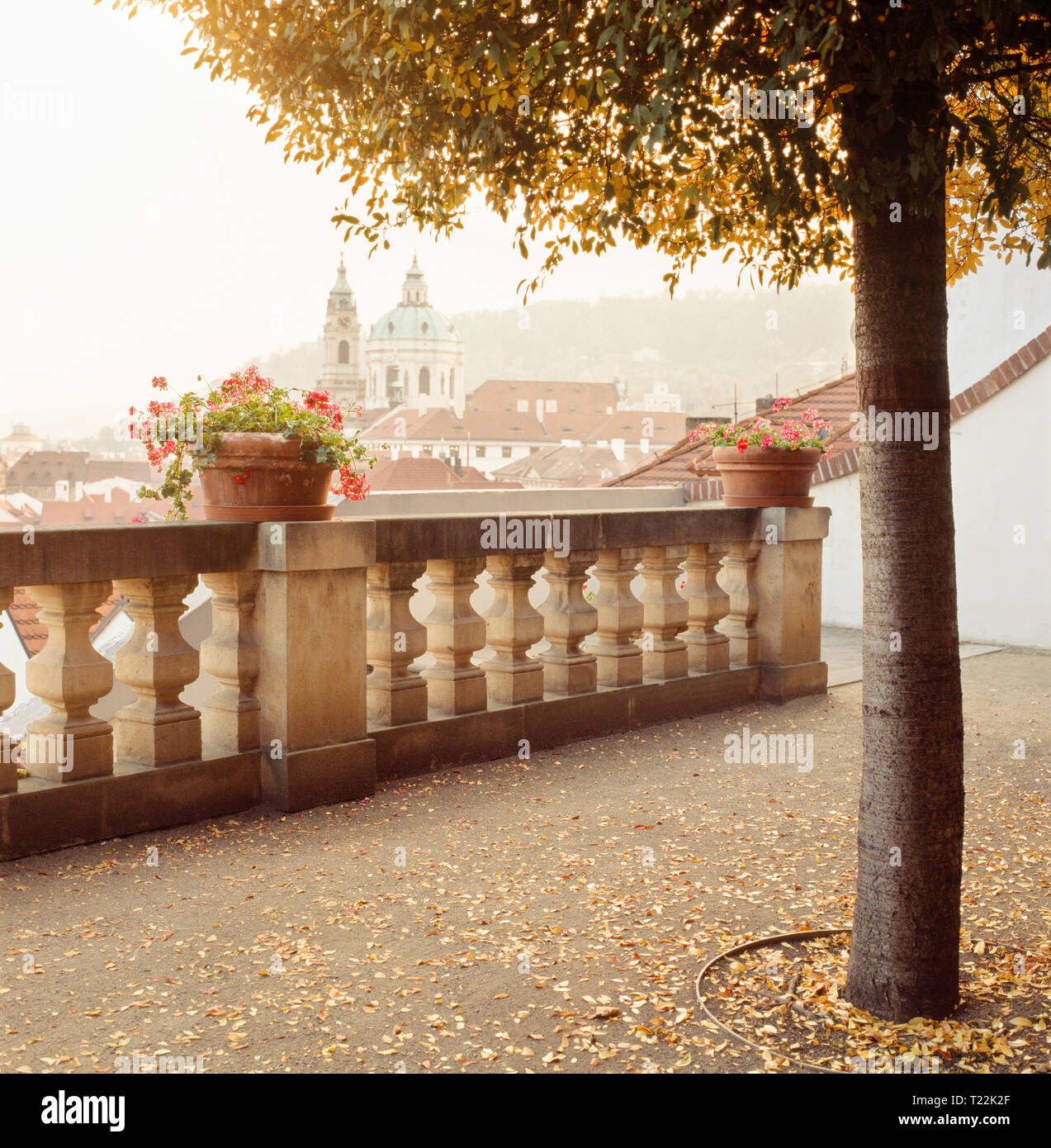 Empty terrace overlooking city hi-res stock photography and images - Alamy
