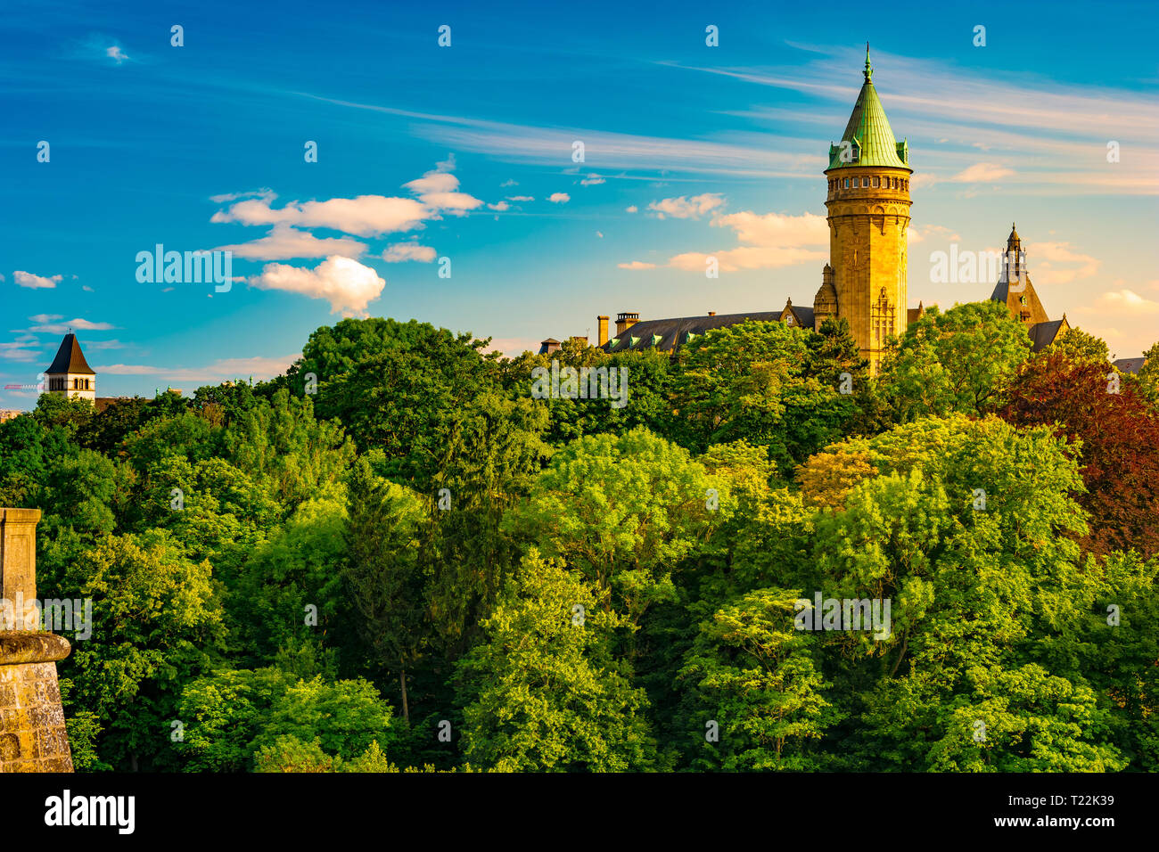 View of Spuerkees, State savings Bank and Musee de la banque in ...