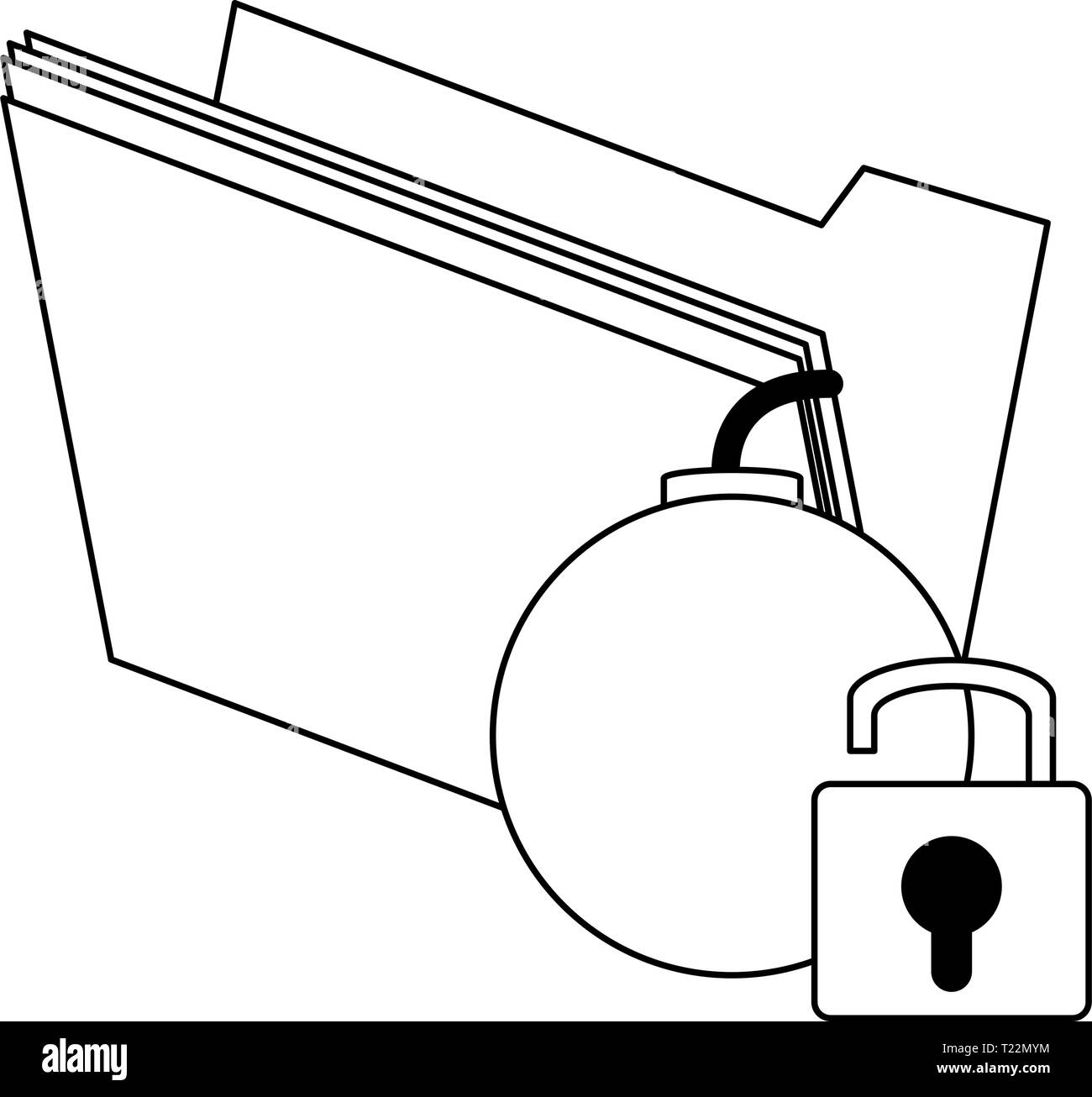 Security system technology in black and white Stock Vector Image & Art ...