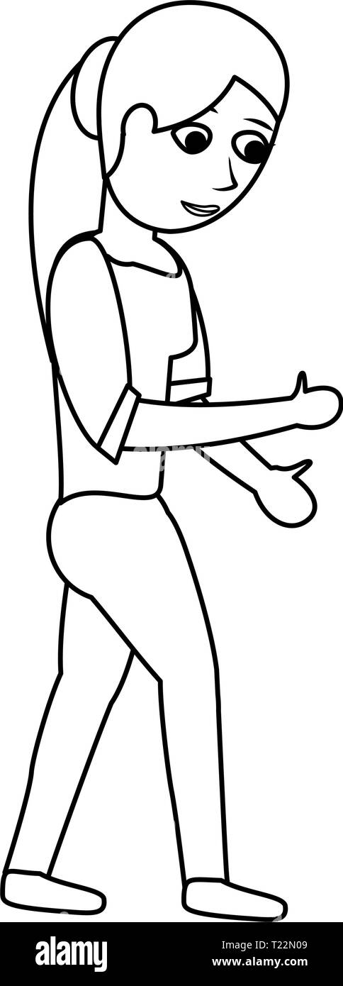 Woman Walking Drawing