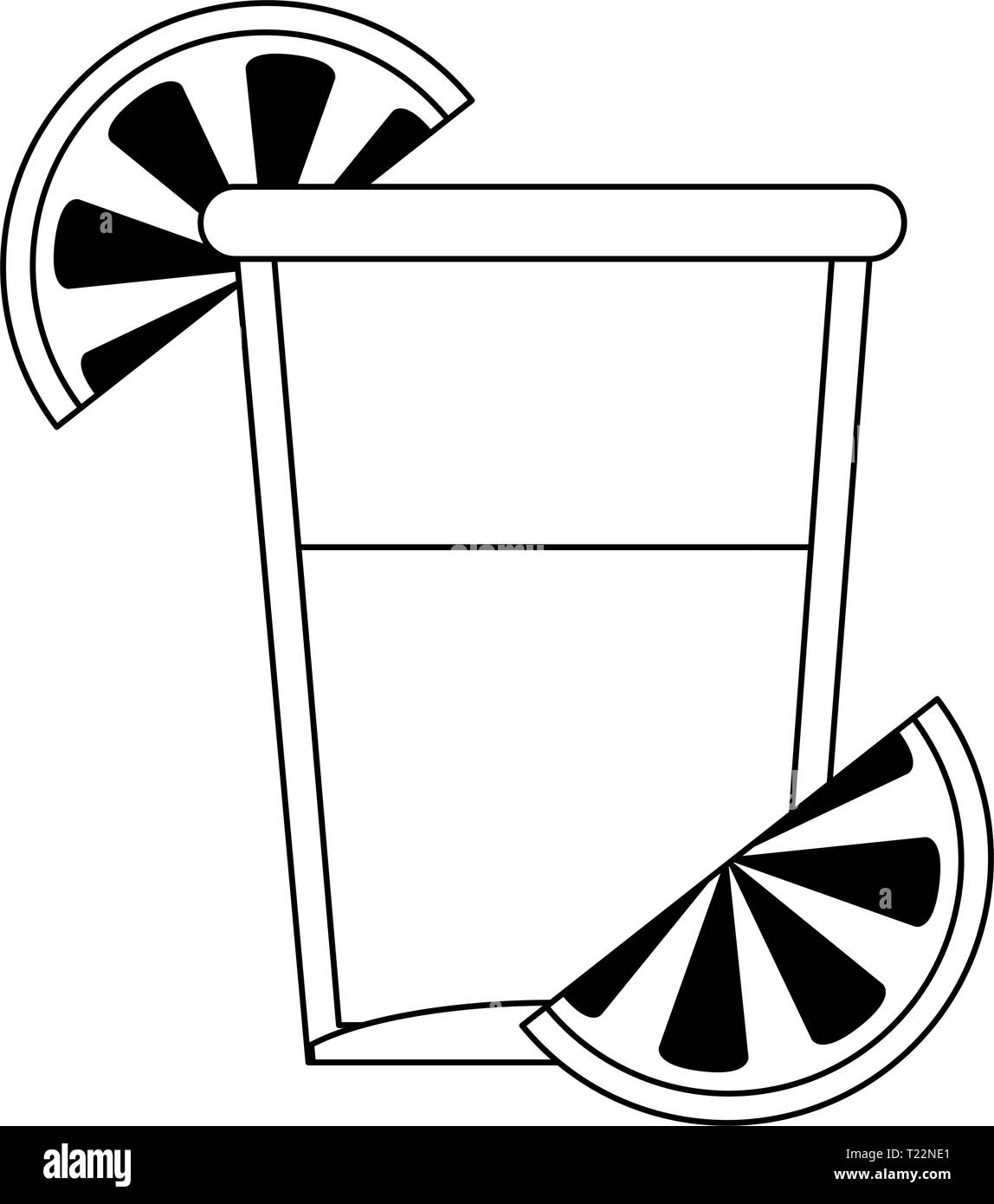 Tequila shot cup symbol in black and white Stock Vector Image & Art - Alamy